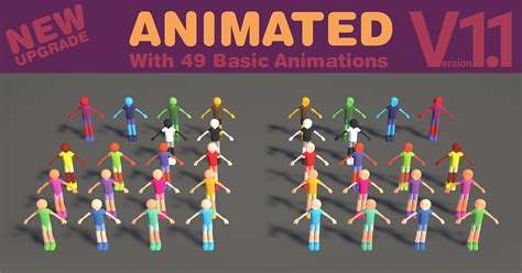 Stick Style 01 Animated Version 3d Humanoids Unity Asset Store