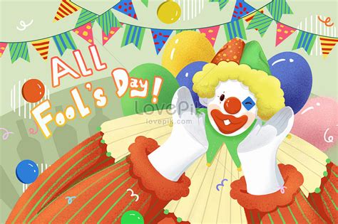 만우절 광대 그림 일러스트 무료 다운로드 Lovepik