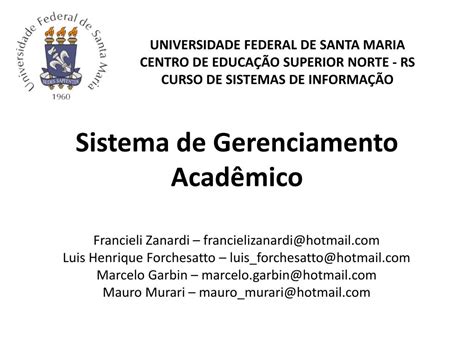 PPT Sistema de Gerenciamento Acadêmico PowerPoint Presentation free