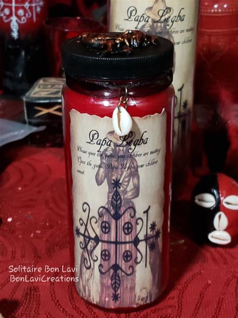 Papa Legba Elegua Conjure Candle With Lid Voodoo Hoodoo Pagan Etsy