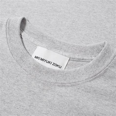 Mki Long Sleeve Mix Logo Tee Grey End Us