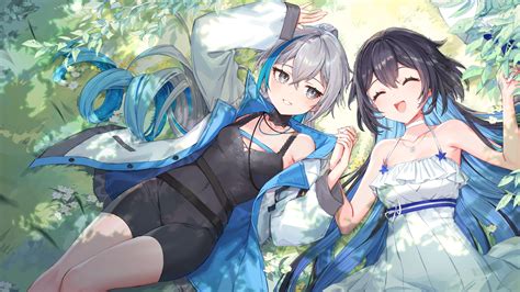 Lying On Back Grass Dress Smiling Holding Hands Choker Leaves