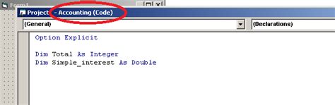 Scope Of A Vb 6 Variable