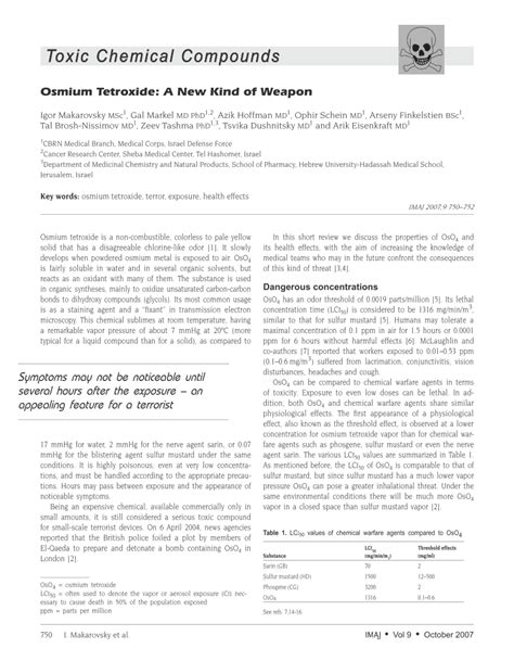 Pdf Osmium Tetroxide A New Kind Of Weapon
