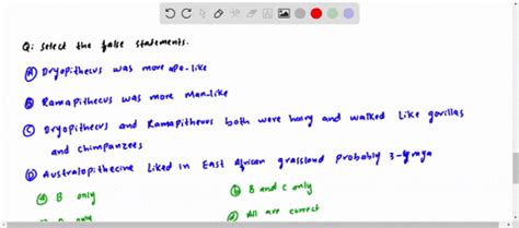 SOLVED Dryopithecus And Ramapithecus Existed Mya A 5 B 10 C 15 D 25