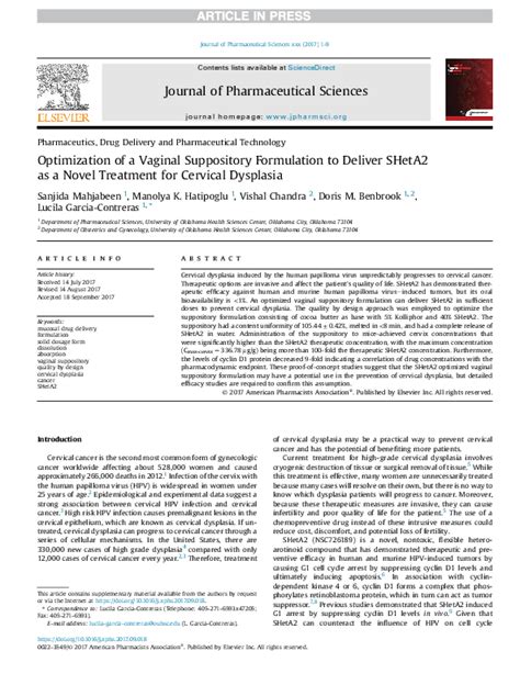 Pdf Optimization Of A Vaginal Suppository Formulation To Deliver