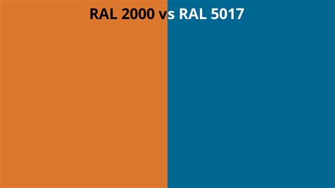Ral 2000 Vs 5017 Ral Colour Chart Uk