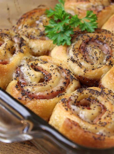 Hot Ham And Cheese Rollups With Pillsbury Crescents Recipes Ham And