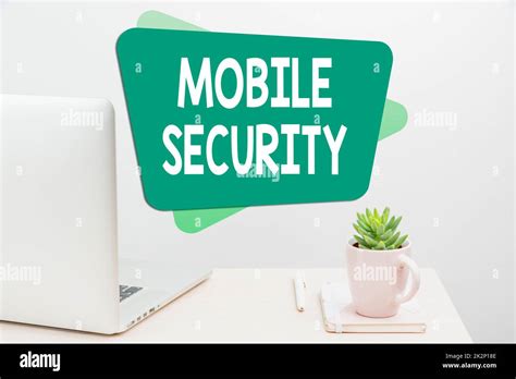 Text Caption Presenting Mobile Security Business Concept Protection Of Mobile Phone From