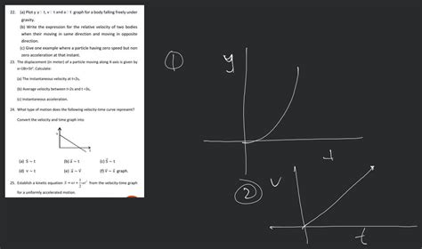 A Plot Y Y T V T And A T Graph For A Body Falling Freely Under Gravity