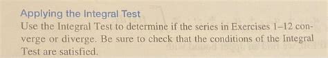 Solved Applying The Integral Test Use The Integral Test To Chegg