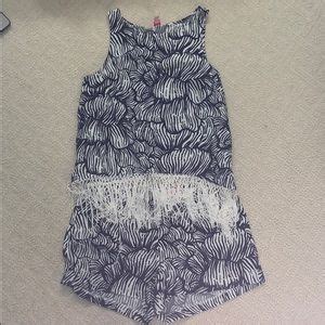 Lilly Pulitzer Shorts Lilly Pulitzer Sonya Fringe Tank Top Short Set Poshmark