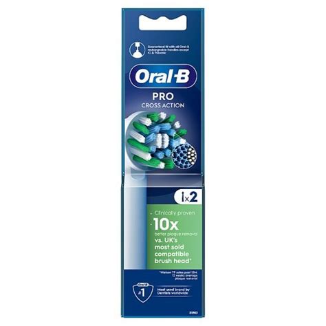 Oral B Pro Cross Action Toothbrush Heads 2 Counts Toiletries Superdrug