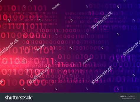Digital Binary Code Algorithm Stream Matrix Stock Vector Royalty Free