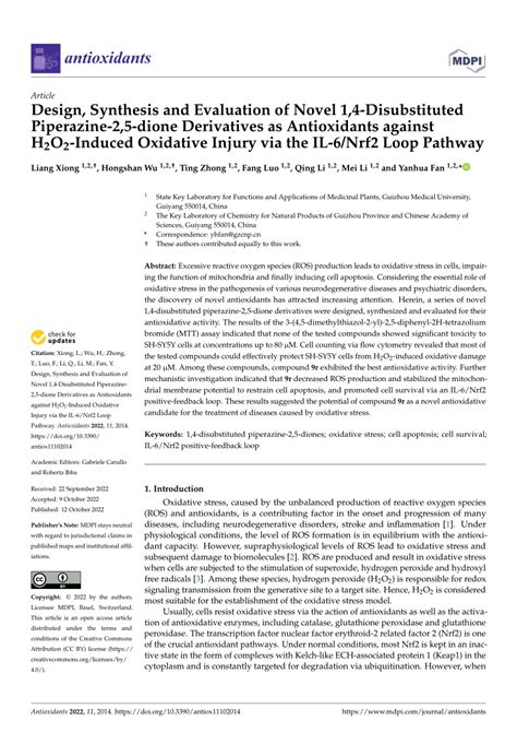 Pdf Design Synthesis And Evaluation Of Novel 14 Disubstituted