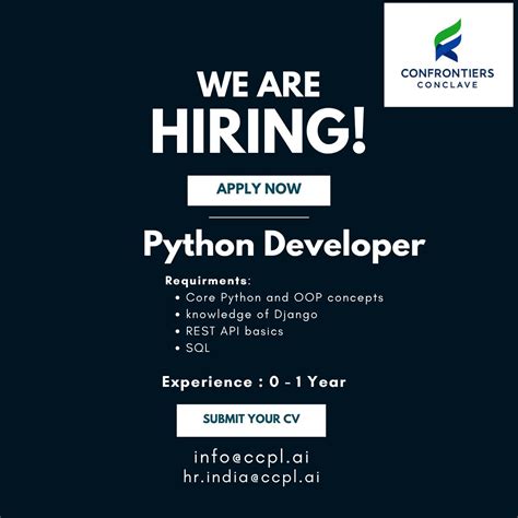 Hiring Pythondeveloper Freshers Django Apis Sql Entrylevel