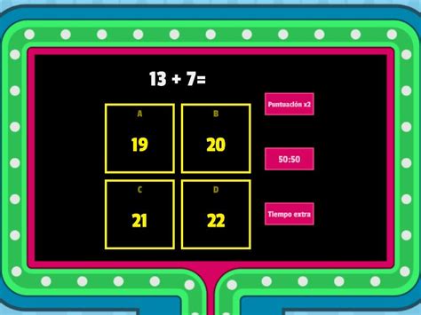 TABLAS DE MULTIPLICAR Gameshow Quiz