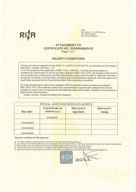 RINA MSC