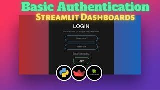 Adding An Authentication Component To Your Streamlit App Doovi