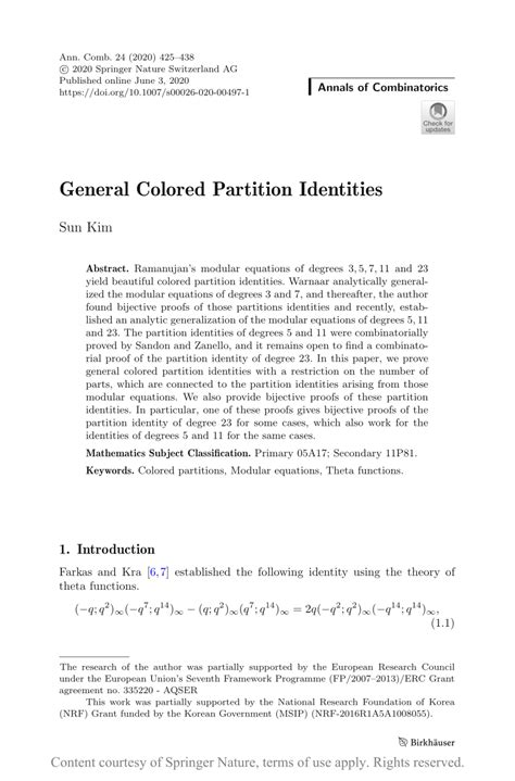 General Colored Partition Identities