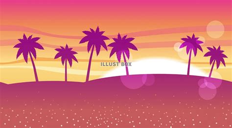 無料イラスト シームレスなビーチリゾートの背景 サンプルテキスト無し）