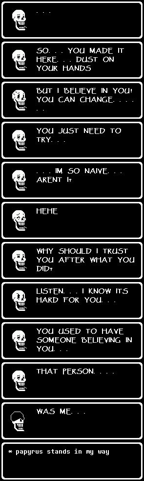 My Underswap Papyrus Dialogue R Undertale