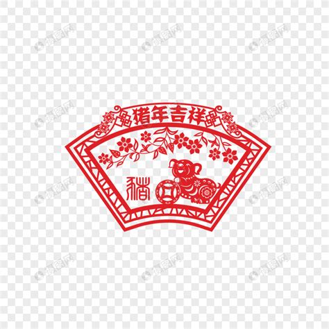 2019猪年剪纸元素素材下载 正版素材400795624 摄图网