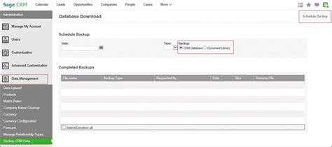 Scheduling Backup Activity Through Sage Crm 2014 R2 Sage Crm Tips