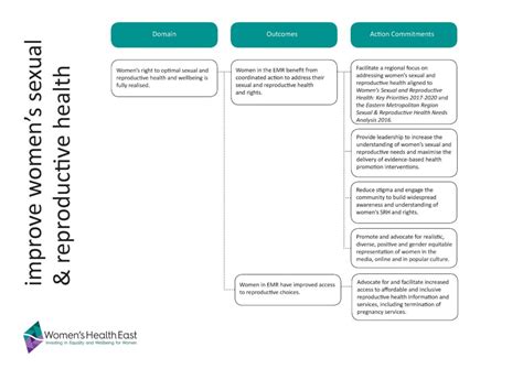 Improve Womens Sexual And Reproductive Health Action Commitments Flow Chart Womens Health East