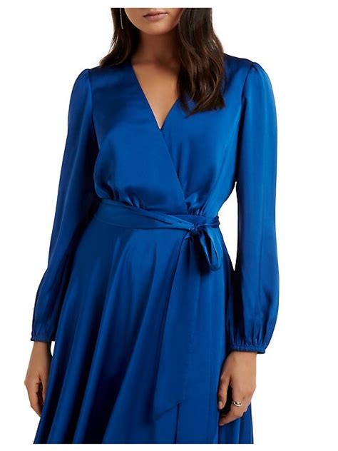 Ever New Marilyn Satin Wrap Midi Dress Thebay