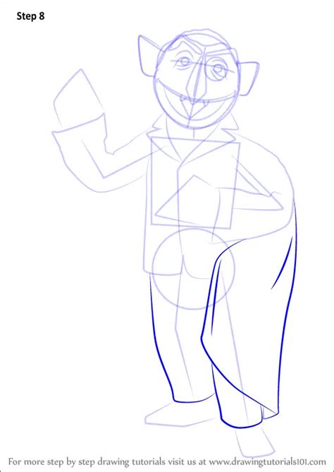 How To Draw Count Von Count From Seasame Street Sesame Street Step By