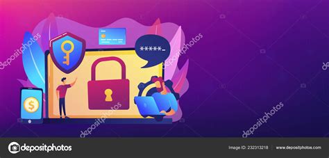 Cyber Security Software Concept Banner Header Stock Vector By