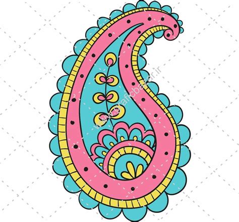 دانلود وکتور بته جقه زیبا گرافیک بازار