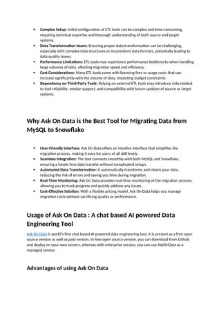 MySQL To Snowflake Migration Ask On Data PDF