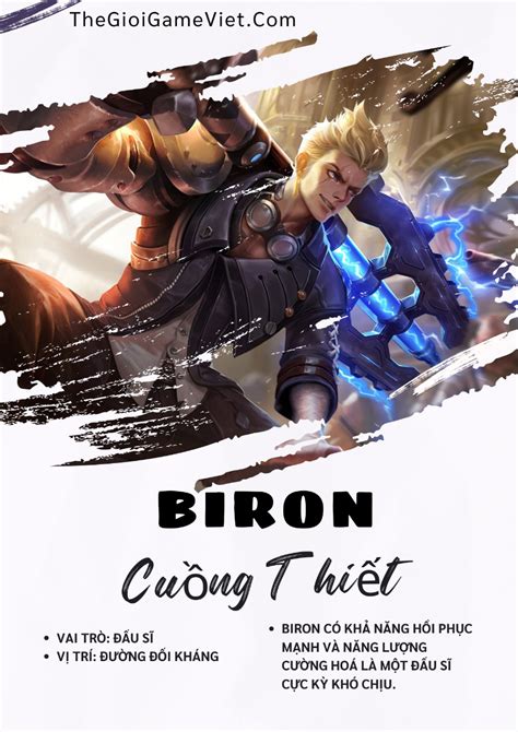 Honor Of Kings Biron Cuồng Thiết phân tích kỹ năng gợi ý trang bị