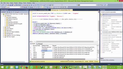How To Identify The Recovery Model Of A Database In Sql Server Youtube