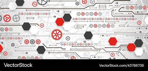 Modern Futuristic Engineering Science Technology Vector Image