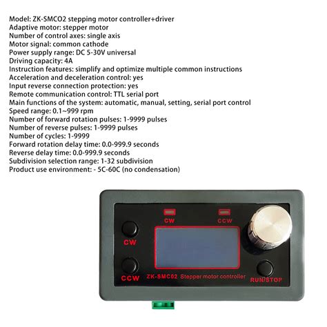 Snapklik Com Stepper Motor Driver Controller Integrated Board ZK SMC01 Micro Step Resolution