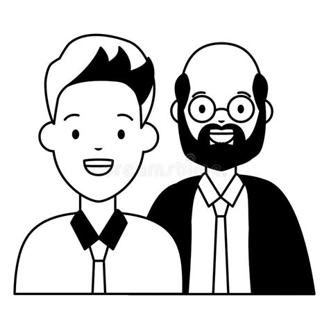 Two Men Diversity Characters Stock Illustration Illustration Of Team