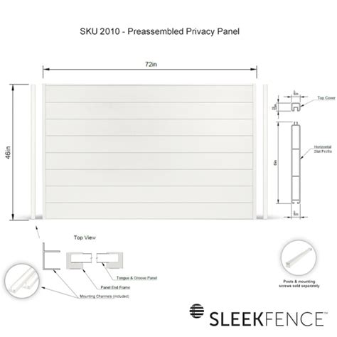 Modern Contemporary White Metal Privacy Fencing 46 Panel