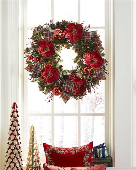 Neiman Marcus 28 Classic Christmas Pre Lit Wreath Horchow