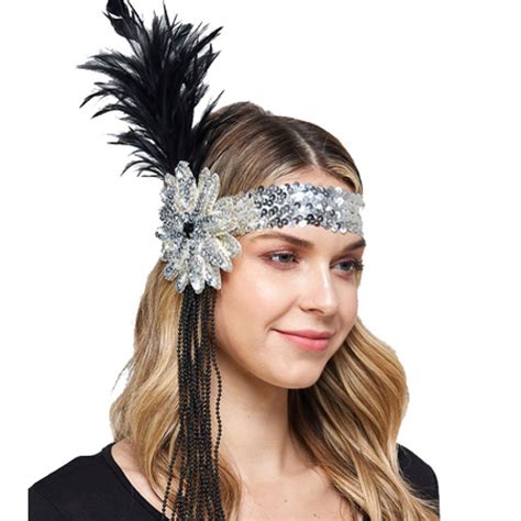 20s Flapper Headband With Sequin Party Expert