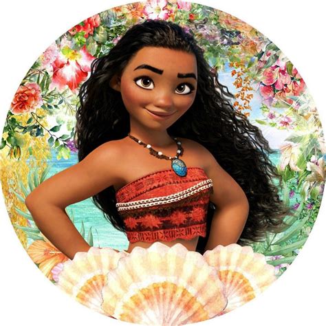 Painel Redondo Tecido Sublimado 3D Moana FRD 3771 Felicitá