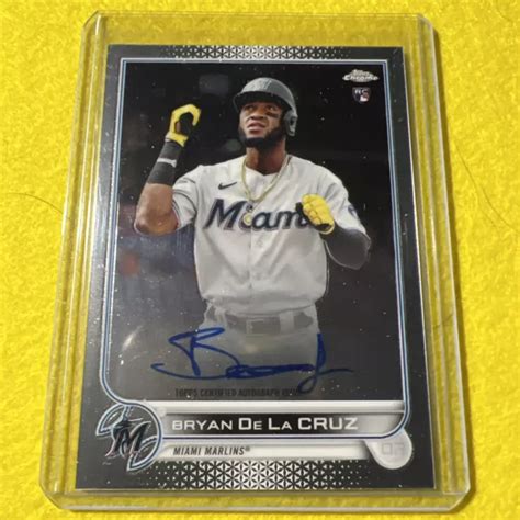 2022 Topps Chrome Bryan De La Cruz Rc Recrue Voiture Miami Marlins Eur