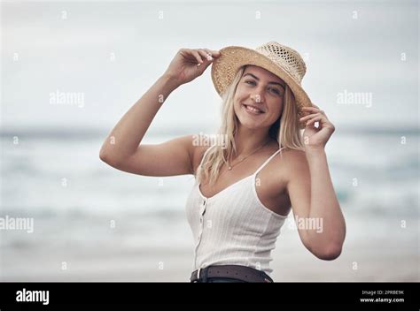 You Cant Be Out In The Sun Without Your Hat A Beautiful Young Woman