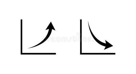 Growth And Decline Arrow Graph Icon Up And Down Arrows Symbol Stock