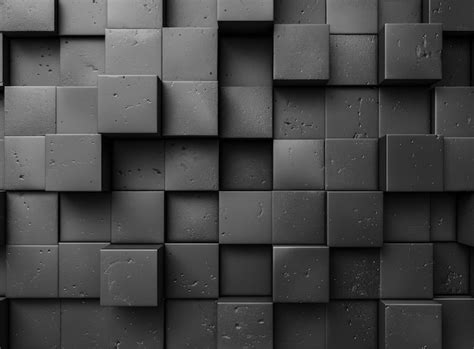 Premium Photo Dark 3d Concrete Cube Background