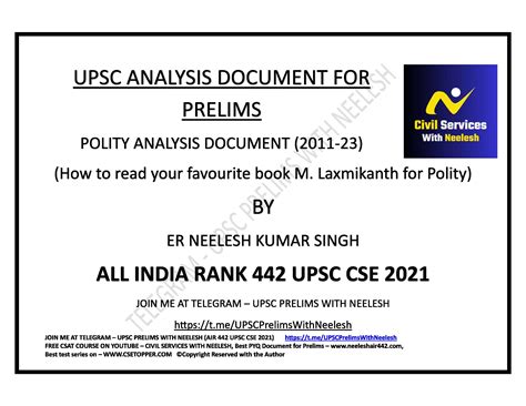 Best Document For Polity Polity Pyq