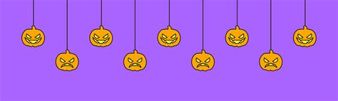 해피 할로윈 배너 또는 잭 오 랜턴 호박과 테두리 으스스한 장식품 장식 벡터 그림 트릭 또는 치료 파티 초대장 10월에 대한 스톡 벡터 아트 및 기타 이미지 Istock