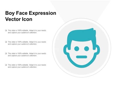Boy Face Expression Vector Icon Ppt PowerPoint Presentation Files PowerPoint Templates